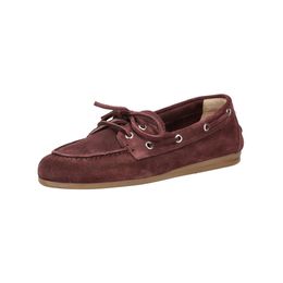 Bootsschuh Pavement "Pavement Halbschuhe Veloursleder", Damen, Gr. 39, rot (bordeaux), Veloursleder, Schuhe