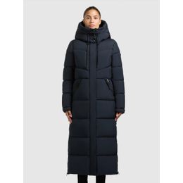 Steppmantel Khujo "SHIMANTA5", Damen, Gr. L (40), port blau, Steppware, Obermaterial: 100% Polyester. Futter: 100% Polyester. Wattierung: 100% Polyester, unifarben, wadenlang, elastischer Bund, Mäntel