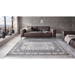 Teppich Hanse Home "Parun Täbriz" Gr. 3, grau, B:120cm H:9mm L:170cm, Polypropylen (PP), Teppiche, Kurzflor, Orient, Läufer, Vintage, Esszimmer, Wohnzimmer, Flur