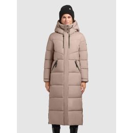 Steppmantel Khujo "SHIMANTA5", Damen, Gr. L (40), greige, Steppware, Obermaterial: 100% Polyester. Futter: 100% Polyester. Wattierung: 100% Polyester, unifarben, wadenlang, elastischer Bund, Mäntel