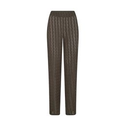 Chinohose Levete Room "Levete Room Trousers LR-LAICA 3", Damen, Gr. L, Normalgrößen, l895, chocolate, Obermaterial: 99% Polyester, 1% Elasthan, Hosen
