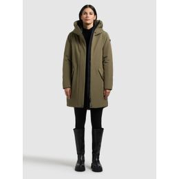 Kurzmantel Khujo "DIANCE", Damen, Gr. L, scrub grün, Canvas, 100% Polyester, unifarben, eingesetzt elastischer Bund mit Windstopper, Mäntel