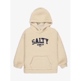 Fleecepullover Roxy "BACK TO", Kinder, Gr. 12 (146/152), parchment, Obermaterial: 100% Polyester, Sweatshirts