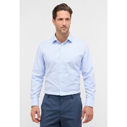 Langarmhemd Eterna "MODERN FIT", Herren, Gr. 39, Normalgrößen, hellblau, 100% Baumwolle, tailliert, Manschette, Hemden, NON IRON (bügelfrei)