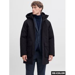 Jack & Jones Parka JACK & JONES "JPRCCMOON PARKA SN", Herren, Gr. S, schwarz, Web, Obermaterial: 100% Polyester, unifarben, regular fit, Jacken