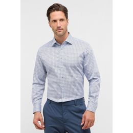 Langarmhemd Eterna "MODERN FIT", Herren, Gr. 39, Normalgrößen, royal blau, Twill, 100% Baumwolle, tailliert, Manschette, Hemden, NON IRON (bügelfrei)