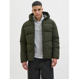 Jack & Jones Steppjacke JACK & JONES "JJGLOBAL PUFFER JACKET", Herren, Gr. M, grün (rosin), Web, Obermaterial: 100% Polyester, unifarben, regular fit normal, Jacken