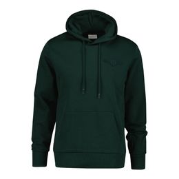 Hoodie Gant "TONAL SHIELD", Herren, Gr. XL, tartan grün, Sweatware, Obermaterial: 100% Baumwolle, regular fit, Rippbündchen, Sweatshirts Hoodie, Ton-in-Ton Stickerei, regular fit, Sweatshirt
