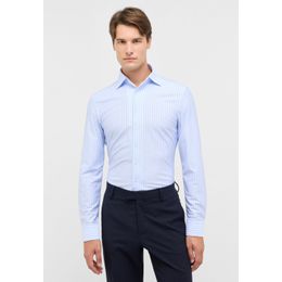 Langarmhemd Eterna "SLIM FIT", Herren, Gr. 38, Normalgrößen, himmelblau, 58% Baumwolle, 42% Polyester, schmal, Manschette, Hemden, NON IRON (bügelfrei)
