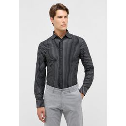 Langarmhemd Eterna "SLIM FIT", Herren, Gr. 39, Normalgr&ouml;&szlig;en, anthrazit, 58% Baumwolle, 42% Polyester, schmal, Manschette, Hemden, NON IRON (b&uuml;gelfrei)