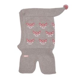Schlupfmütze MaxiMo, Mädchen, Gr. 53, buchemeliert, Strick, Baumwolle, gemustert, Mützen, Baumwolle, doppelt gestrickt, Ausgenähtes Halsteil, kurzer Zipfel