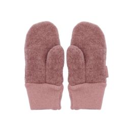 Fäustlinge MaxiMo, Baby, Gr. 3, rosa (heiderosemeliert), Fleece;schnell trocknend, Wolle, Handschuhe, Wollfleece, Strickbündchen, temperaturregulierend, schnell trocknend