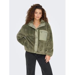 Outdoorjacke Only "ONLCONTACT LIFE OVERSIZED CC OTW", Damen, Gr. L, blau (mermaid), Web, Obermaterial: 100% Polyester, unifarben, Modisch, regular fit, Bündchen, Jacken