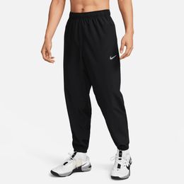 Sporthose Nike "M NK DF FORM PANT TPR", Herren, Gr. L, N-Gr, schwarz, schwarz, reflective silv, Obermaterial: 100% Polyester, Hosen