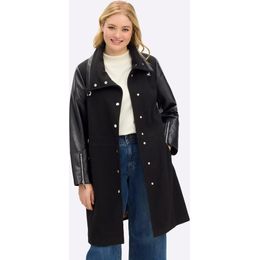 Outdoorjacke sheego by Joe Browns, Damen, Gr. 40, schwarz, 85% Polyester, 15% Viskose, Ärmel:100% Polyester, unifarben, Jacken