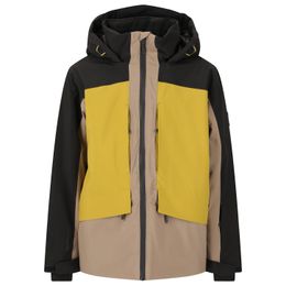 Skijacke WHISTLER "Kingland jr.", Herren, Gr. 128, schwarz, braun, 100% Polyester, mehrfarbig, normal, ohne Ausschnitt, Jacken, mit wasserdichter Eigenschaft