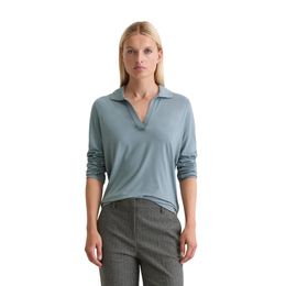 Marc O'Polo Blusenshirt MARC O'POLO "aus Viskose-Modal-Mix", Damen, Gr. L, slate blau, Obermaterial: 56% Viskose, 37% Modal, 7% Elasthan, unifarben, regular fit, Shirts