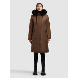 Kurzmantel Khujo "JILLA", Damen, Gr. L, copper braun, 100% Polyamid, unifarben, eingesetzt Rippbündchen mit Windstopper, Mäntel