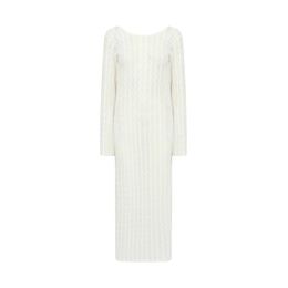 Jerseykleid Levete Room "Levete Room Dress LR-LAICA 4", Damen, Gr. L, Normalgrößen, l101, star weiß, Obermaterial: 99% Polyester, 1% Elasthan, Kleider
