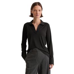 Marc O'Polo Blusenshirt MARC O'POLO "aus Viskose-Modal-Mix", Damen, Gr. S, schwarz, Obermaterial: 56% Viskose, 37% Modal, 7% Elasthan, unifarben, regular fit, Shirts