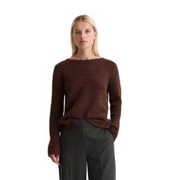 Marc O'Polo MARC O'POLO Damen Rundhalspullover "aus Schurwolle-Alpakawolle-Mix"schwarz cherry, Gr. M, unifarben, Obermaterial: 42% Schurwolle, 25% Polyacryl, 19%