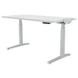 Fellowes Levado Elektrisch Höhenverstellbar Sitz-Stehschreibtisch Rechteckig Weiß T-Fuß 1.829 (B) x 698 (T) x 1.257 (H) mm MFC (Melaminbeschichtete Spanplatte), PVC (Polyvinylchlorid), Stahl
