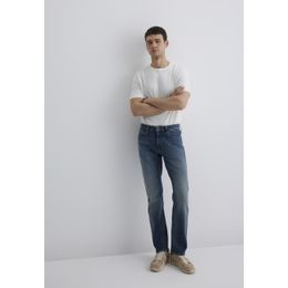 Gerade Jeans Mavi "MARTIN", Herren, Gr. 30, Länge 32, blau (mocha blau ultra move), 95% Baumwolle, 3% Elastomultiester, 2% Elasthan, gerade lang, Jeans, Straight Jeans