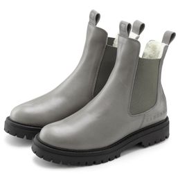 ELBSAND Damen Stiefelette "Chelseaboots", Gr. 37hellgrau, Obermaterial: 100% Rindsleder. Decksohle: 100% Textilmaterial. Futter: 100% Textilmaterial.
