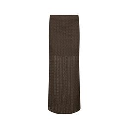 Midirock Levete Room "Levete Room Skirt LR-LAICA 1", Damen, Gr. L, l895, chocolate, Obermaterial: 99% Polyester, 1% Elasthan, Röcke
