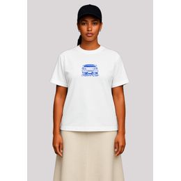 T-Shirt F4NT4STIC "Retro Car Japanese Streetstyle", Damen, Gr. L, off, weiß, Obermaterial: 100% Baumwolle, oversize, Rundhals, ohne Bündchen, Shirts, Japan Streetwear Styles