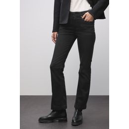 Slim-fit-Jeans Street One, Damen, Gr. 28, Länge 30, schwarz washed, Denim/Jeans, Obermaterial: 89% Baumwolle, 8% Polyester, 3% Elasthan, unifarben, slim fit lang, Jeans, mit Nieten