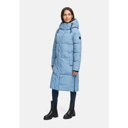 Winterjacke Marikoo "Michikoo", Damen, Gr. M, blau (powderblau), Obermaterial: 100% Polyester; Futter: 100% Polyester; Wattierung: 100% Polyester; Ärmelfutter: 100% Polyester, Jacken, Extra langer Schnitt mit seitlichen Belüftungsöffnungen