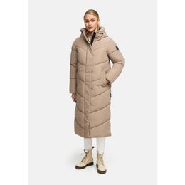 Winterjacke Marikoo "Ranja", Damen, Gr. 4XL, taupegrau, Obermaterial: 100% Polyester; Futter: 100% Polyester; Wattierung: 100% Polyester; Ärmelfutter: 100% Polyester, Jacken, mit fester Kapuze und hohem Stehkragen