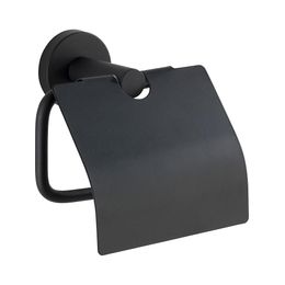 Wenko Edelstahl-Toilettenpapierhalter "Bosio" in Schwarz - (B)15 x (H)13,5 x (T)7 cm - 10% | Badezimmer-accessoires