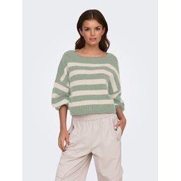 Only Pullover in Hellgrün/ Creme - 30% | Größe L | Damen-pullover-cardigans
