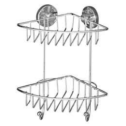 Wenko Duschregal "Vacuum-Loc Bari" in Silber - (B)22,5 x (H)29,5 x (T)16 cm - 14% | Badezimmer-accessoires