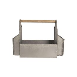 Clayre & Eef Clayre & Eef Deko-Werkzeugkasten in Grau - (B)50 x (H)35 x (T)23 cm - 64% | Gartendeko