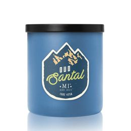 Colonial Candle Duftkerze "Oud Santal" in Blau - 425 g - 33% | Kerzen-vasen