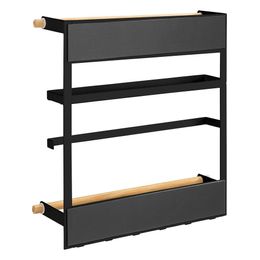 Wenko K&uuml;chenregal "Magna" in Schwarz - (B)33 x (H)34 x (T)8 cm - 40% | Regale