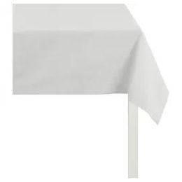 Tischdecke Apelt "ALASKA, LOFT STYLE, Rips Uni" Gr. 2, grau (hellgrau), B:140cm L:250cm, Baumwolle, Polyester, Tischdecken