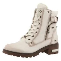 Winterstiefelette Mustang SHOES "Haukea", Damen, Gr. 39, weiß (sanftes weiß), Lederimitat, used, Schuhe, Winterstiefelette, Boots mit Innenreißveschluss