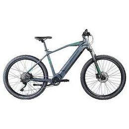 Zündapp E-Bike ZÜNDAPP "Z808" Gr. 48, schwarz (grau, grün, schwarz), Elektrofahrräder, 48cm, 27,5 Zoll (69,85cm), Pedelec, Elektrofahrrad für Damen u. Herren, MTB