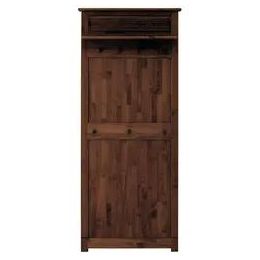 Garderobenpaneel Home Affaire "Rauna", braun, B:85 H:194 T:15, Massivholz, Garderobenpaneele, aus massiver Kiefer, Breite 85 cm, FSC-zertifiziert