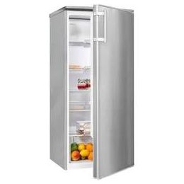 Exquisit Kühlschrank "KS185-4-HE-040E", Standardmodul: E (A-G), silber (edelstahl), Rechtsanschlag, Kühlschränke, 190 L Volumen, Schnellgefrieren, 4 Sterne