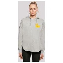 Kapuzenpullover F4NT4STIC "Yellow Rubber Duck OVERSIZE HOODIE", Damen, Gr. S, grau, Obermaterial: 100% Baumwolle, oversize, Pullover, Print