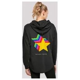 Kapuzenpullover F4NT4STIC "SIlvester Party Happy People Only", Damen, Gr. S, schwarz, Obermaterial: 100% Baumwolle, oversize, Pullover, Print