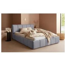 Polsterbett "Maileen", grau, B:151cm L:225cm, 88% Polyester, 9% Rayon, 3% Nylon, LeGer Home by Lena Gercke, Betten, Polsterbett ohne Bettkasten Bettgestell Polsterbett, in 5 Breiten und 3 Farben, incl. Rollrost