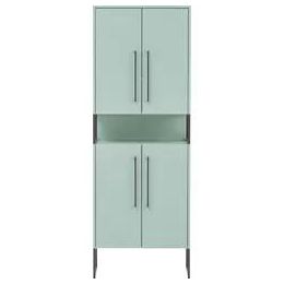 Hochschrank Schildmeyer "Limone", grün (mint), B:65,2cm H:183,4cm T:33,1cm, Schränke, Bad-Hochschrank Hochschrank, Breite 65,2 cm