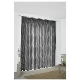 Vorhang WIRTH "Lupara" Gr. 4, grau, B:132cm H:245cm, Jacquard, Baumwolle, Polyester, Gardinen