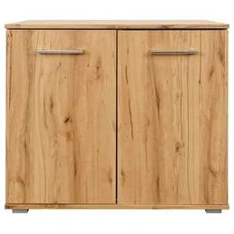 Hochkommode Priess "Lindau", beige (astkernbuchefarben), B:82cm H:71cm T:38cm, Holzwerkstoff, Sideboards, Türkommode
